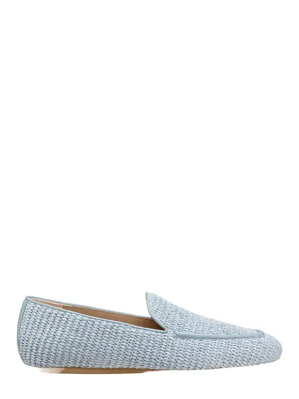 STUART WEITZMAN Woven Loafers With Almond Toe - Gray