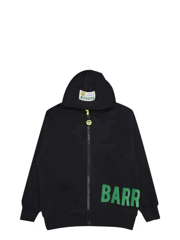BARROW Long-sleeved Zip-up Hoodie - Black