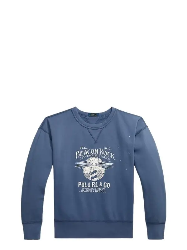 Polo Ralph Lauren Graphic-print Crewneck Sweatshirt - Blue
