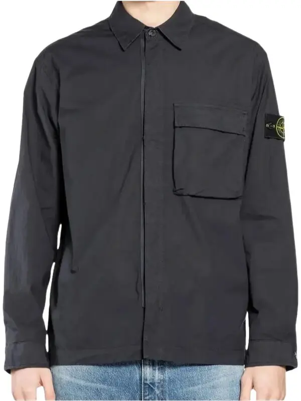 Stone Island Long Sleeve Casual Jacket - Black