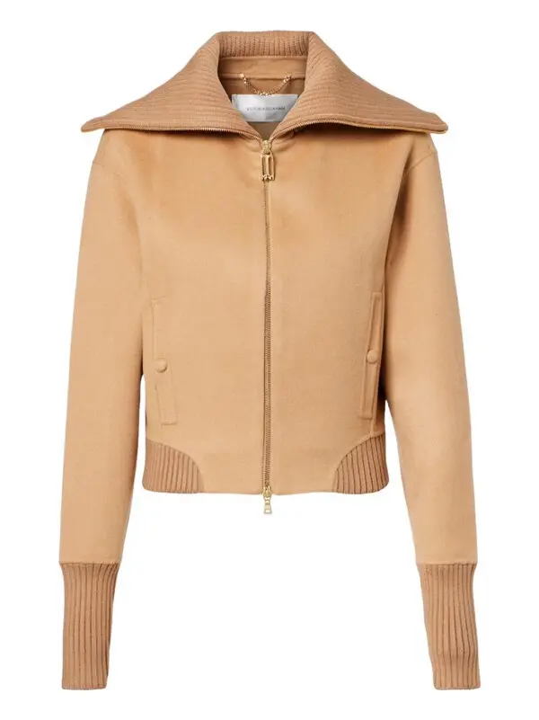 Victoria Beckham Lapel Collar Long-sleeved Casual Jacket - Nude