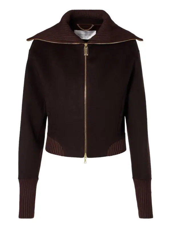 Victoria Beckham Collared Long-sleeved Casual Jacket - Black