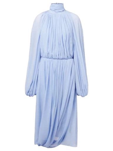 Stella McCartney Gathered Crepon Dress - Blue