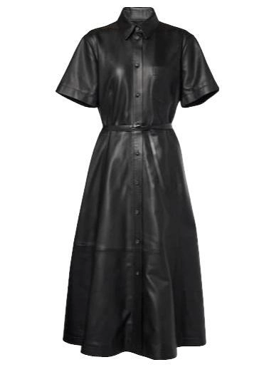 Altuzarra Kiera Leather Shirt Dress - Black