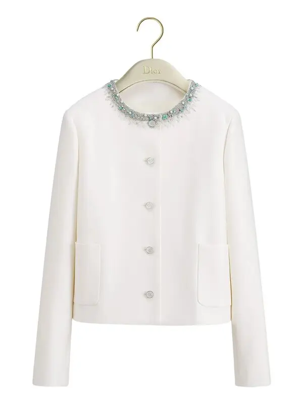 Dior Embroidered Cropped Jacket - No