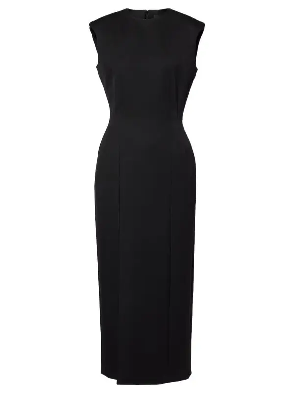 Wardrobe.NYC Round Neck Sleeveless Maxi Dress - Black