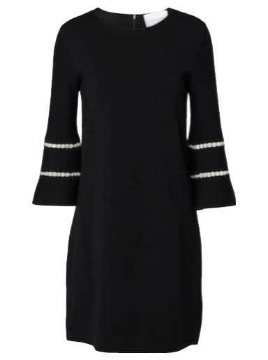Carolina Herrera Embellished Wool-blend Minidress - Black