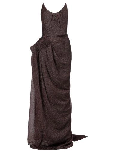 Maticevski Lexicon Draped Lamé Gown - Black