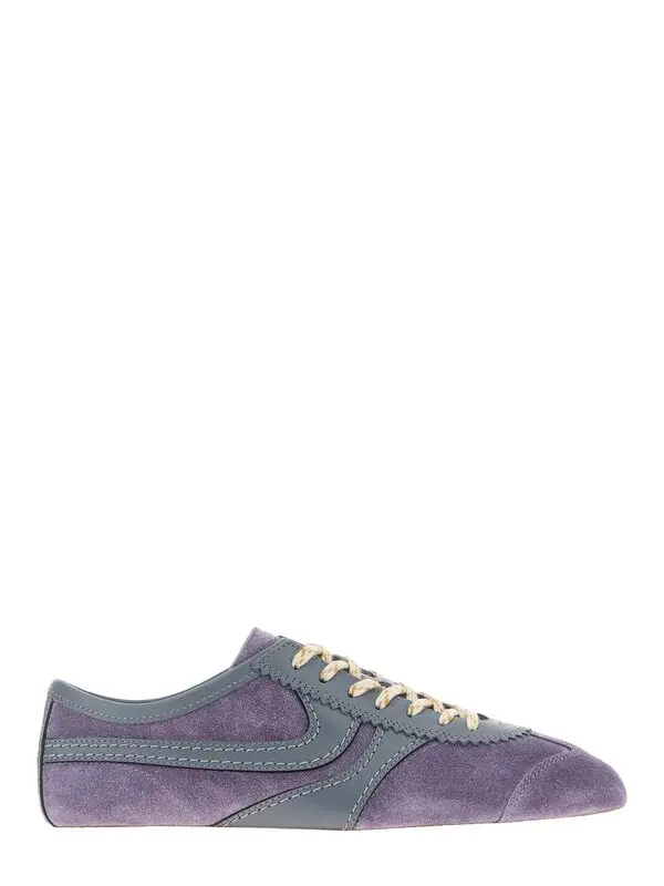Dries Van Noten Round Toe Lace-up Sneakers - Lavender