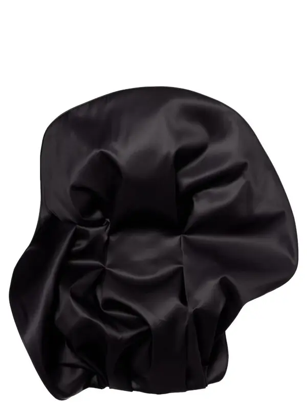 Magda Butrym Ruffled Wool And Silk Organza Mini Dress - Black
