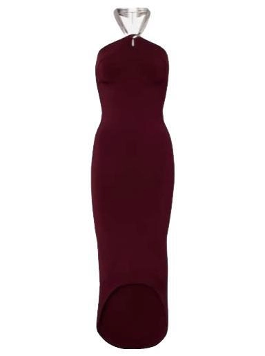 Galvan Halterneck Midi Dress - Brown