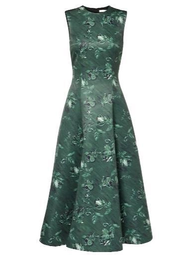 EMILIA WICKSTEAD Mara Floral Taffeta Gown - Green