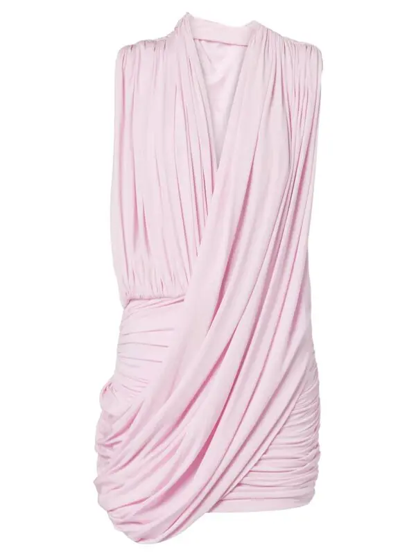 Magda Butrym Sleeveless Pleated Draped Dress - Pink
