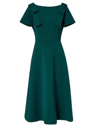 Carolina Herrera Bow Detail Midi Dress - Green