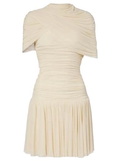 Magda Butrym Pleated Mini Dress - Beige