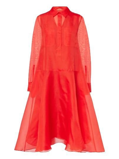 Altuzarra Sissy Silk Shirt Dress - Red
