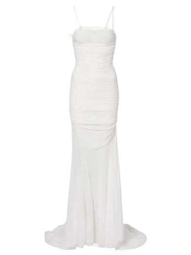 Blumarine Draped Gown - White