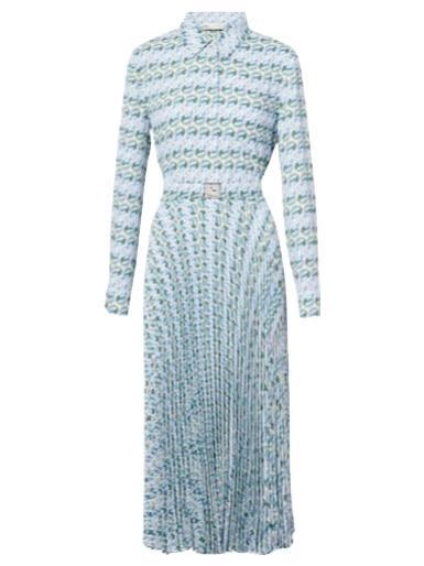 Tory Burch Printed Twill Midi Shirt Dress - Blue