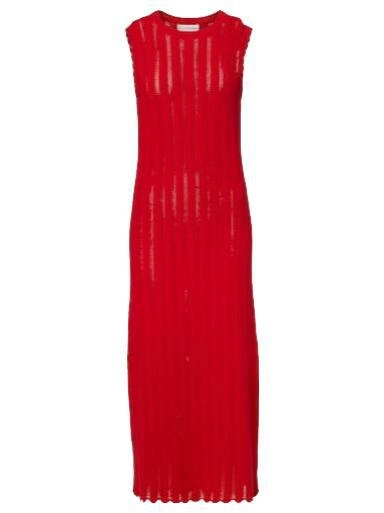 Altuzarra Sissi Open-knit Cotton Midi Dress - Red