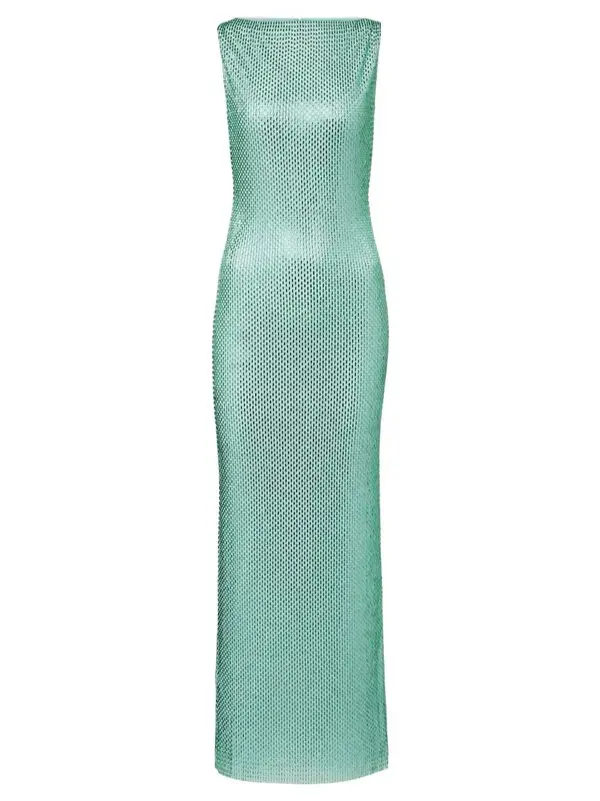 Roland Mouret Sleeveless Maxi Dress With Back Slit - Green