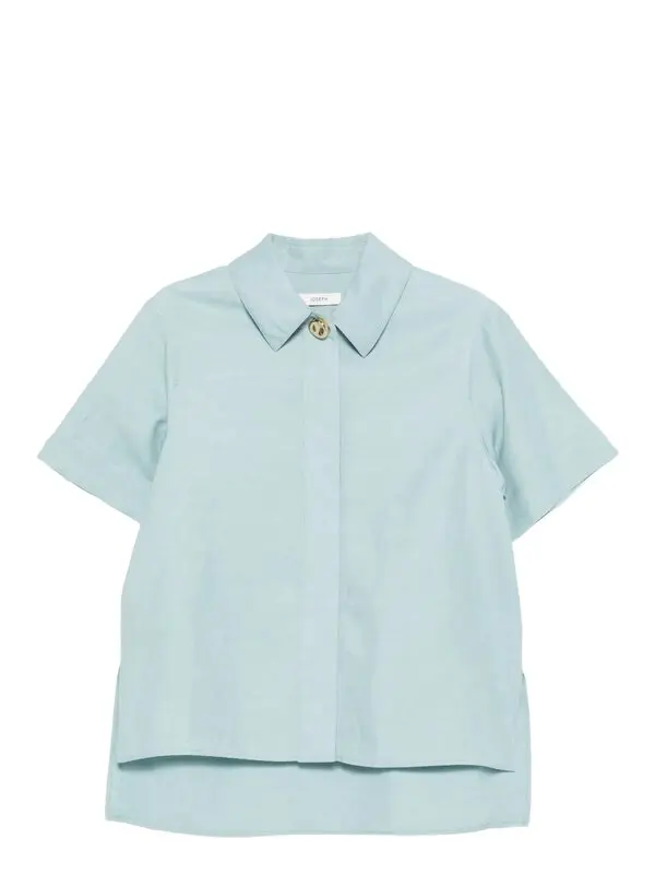 JOSEPH Button Detail Short Sleeve Shirt - Green