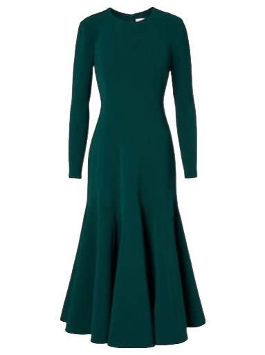 Carolina Herrera Crêpe Cocktail Dress - Green
