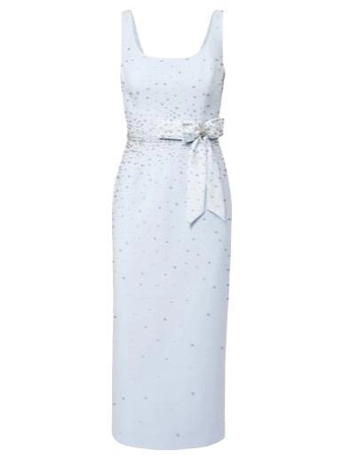 Carolina Herrera Embellished Bow Midi Dress - Blue