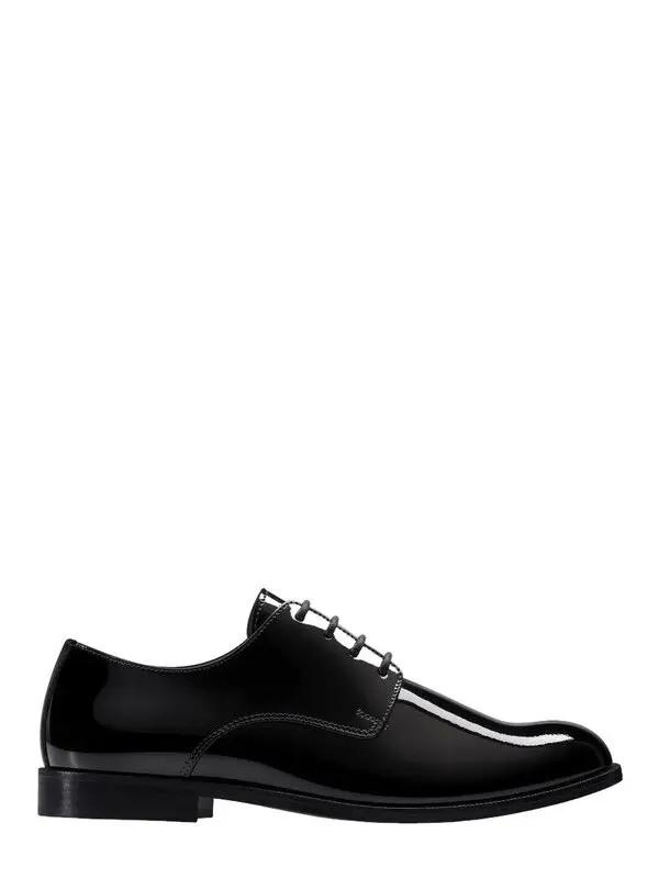 Dior Patent Leather Derby Shoes - Black