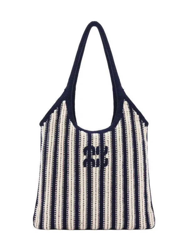 Miu Miu Braided Shoulder Bag - Black