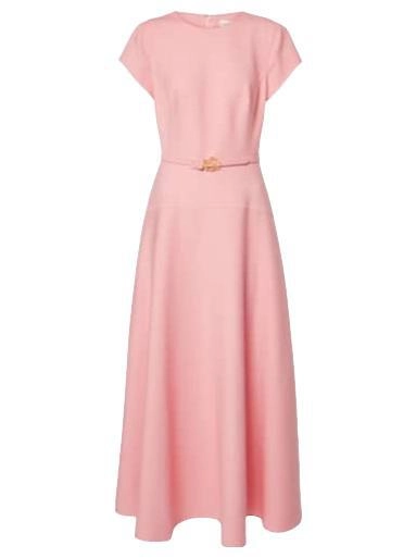 Oscar De La Renta Wool-blend Midi Dress - Pink