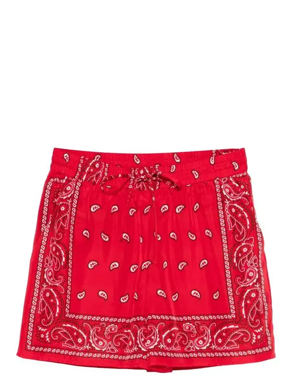 P.a.r.o.s.h Silk Paisley Print Shorts - Red