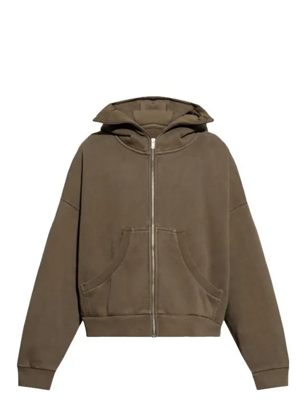 ENTIRE STUDIOS Long-sleeved Zip-up Hoodie - Brown