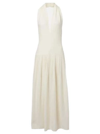 Proenza Schouler Tala Halterneck Georgette Maxi Dress - White