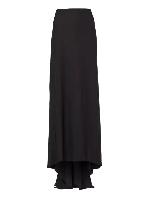Magda Butrym Silk Blend Midi Skirt - Black