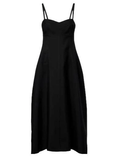 JIL SANDER Fitted Bustier Midi Dress - Black