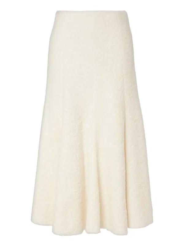 Gabriela Hearst Amy Cashmere And Wool-blend Midi Skirt - White