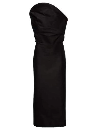 Magda Butrym Off-the-shoulder Midi Dress With Open Back - Black
