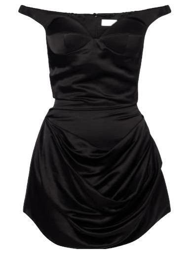 Magda Butrym Pleated Strapless Dress - Black