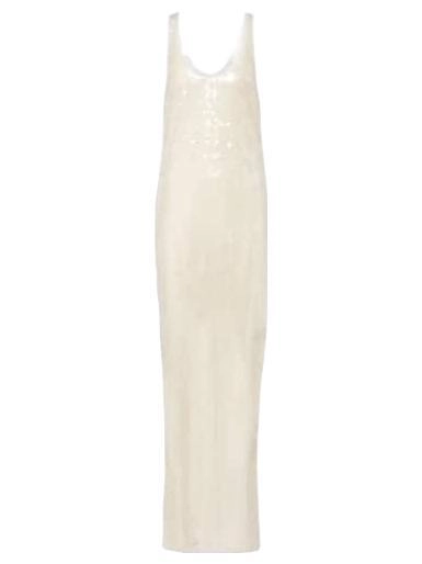 Stella McCartney Sheer Sequined Maxi Dress - White