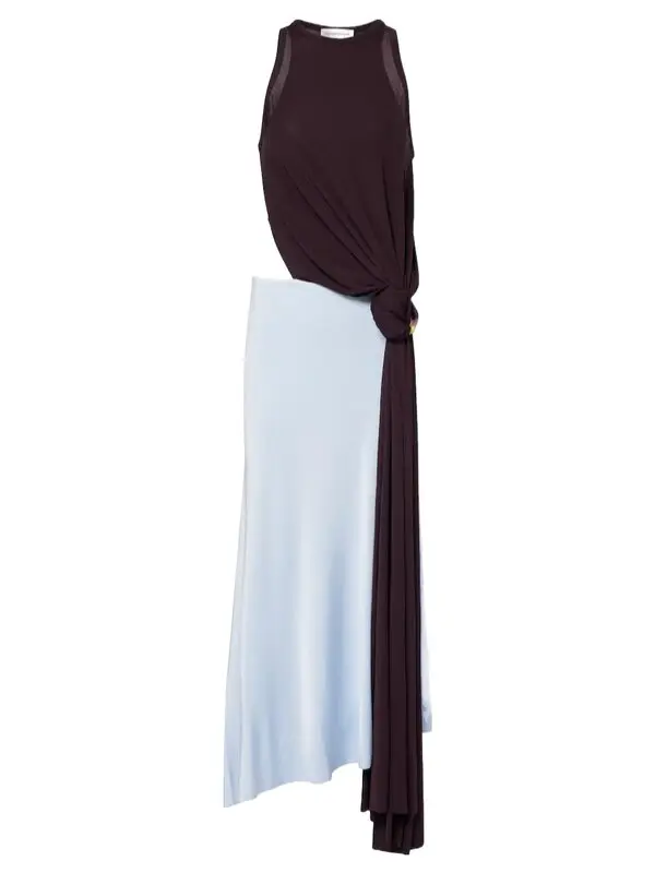 Victoria Beckham Cutout Jersey Midi Dress - Black