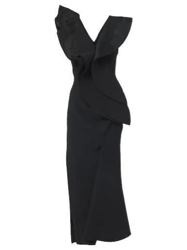 Maticevski Revival Wave Crepe Gown - Black