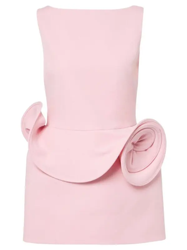Magda Butrym Floral Appliqué Open-back Mini Dress - Pink