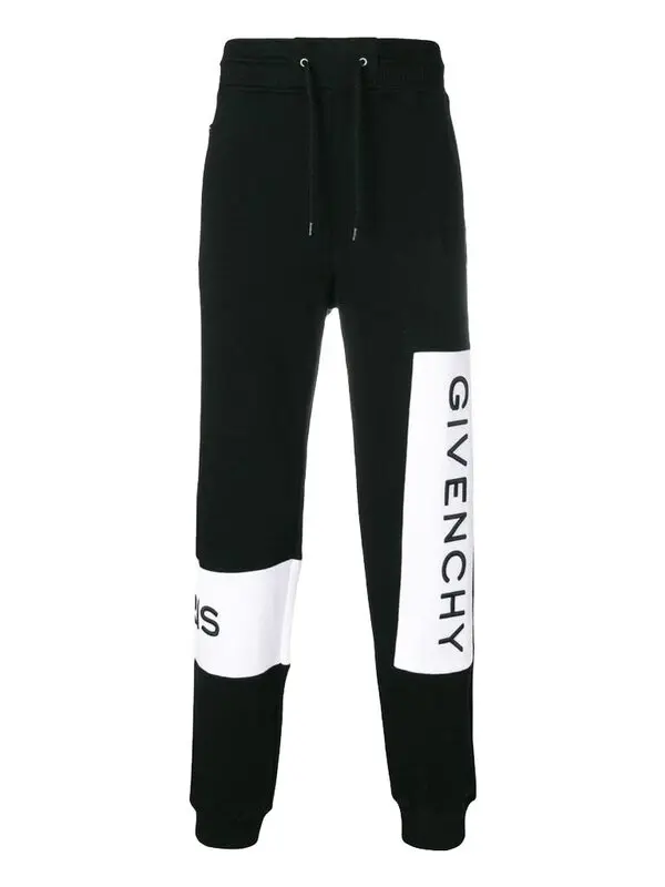 Givenchy Logo Stitching Embroidery Sweatpants - Black