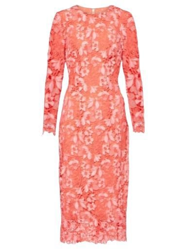 Monique Lhuillier Floral Lace Gown - Pink