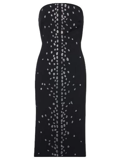 David Koma Off-the-shoulder Rhinestone Embellished Midi Dress - Black