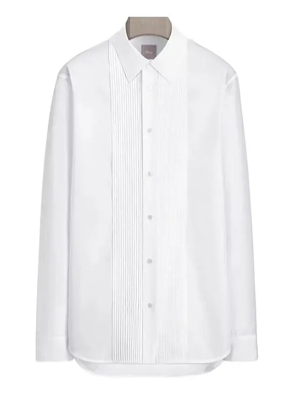 Dior Shirt With Pleated Plastron - White