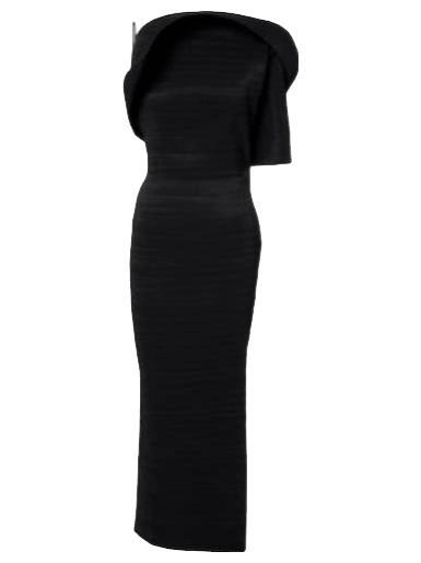 Magda Butrym Maxi Dress With Slit And Zipper Detail - Black