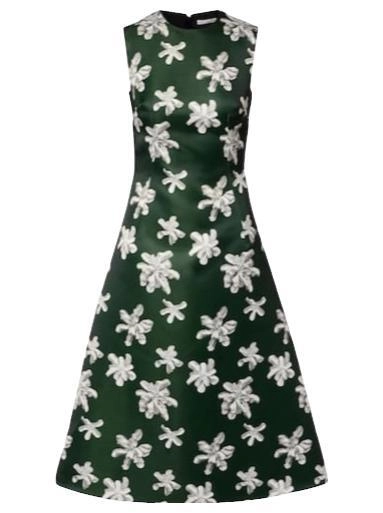 EMILIA WICKSTEAD Rumi Floral Genzianella Midi Dress - Black