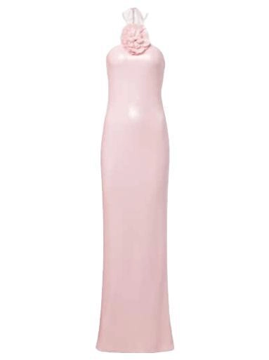 RODARTE Floral Appliqué Sequined Column Gown - Pink