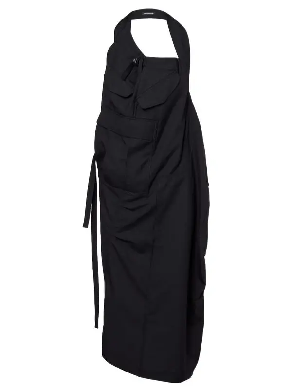Junya Watanabe Halter Neck Midi Dress - Black